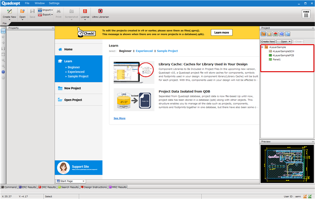 Converting Projects from v9 to v10 - Extracting Projects from Quadcept Database(.qdb)
